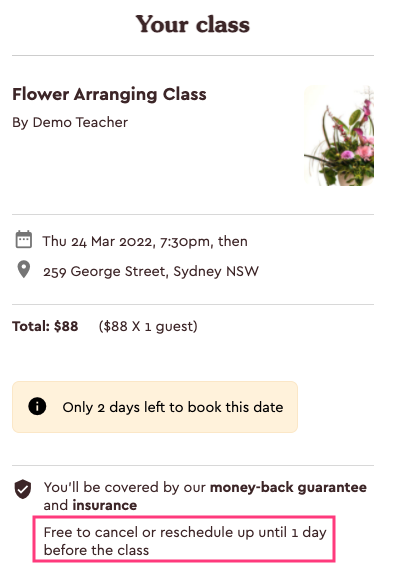 Where do I find the cancellation and rescheduling policy for my booking ...