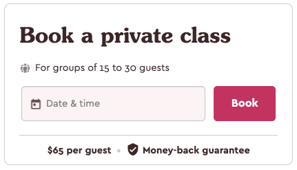 How do I book a private event? – ClassBento